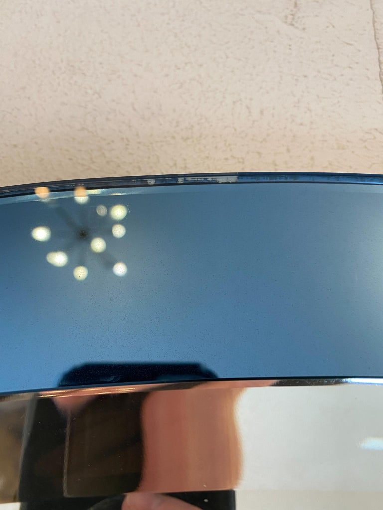 Mid-Century Modern Blue Oval Glass Wall Mirror, Italy 1970s For Sale at ...