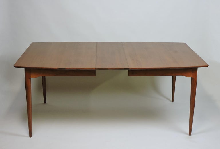 Mid-Century Modern Boat Shape Teak Extendable Dining Table Danish Style ...