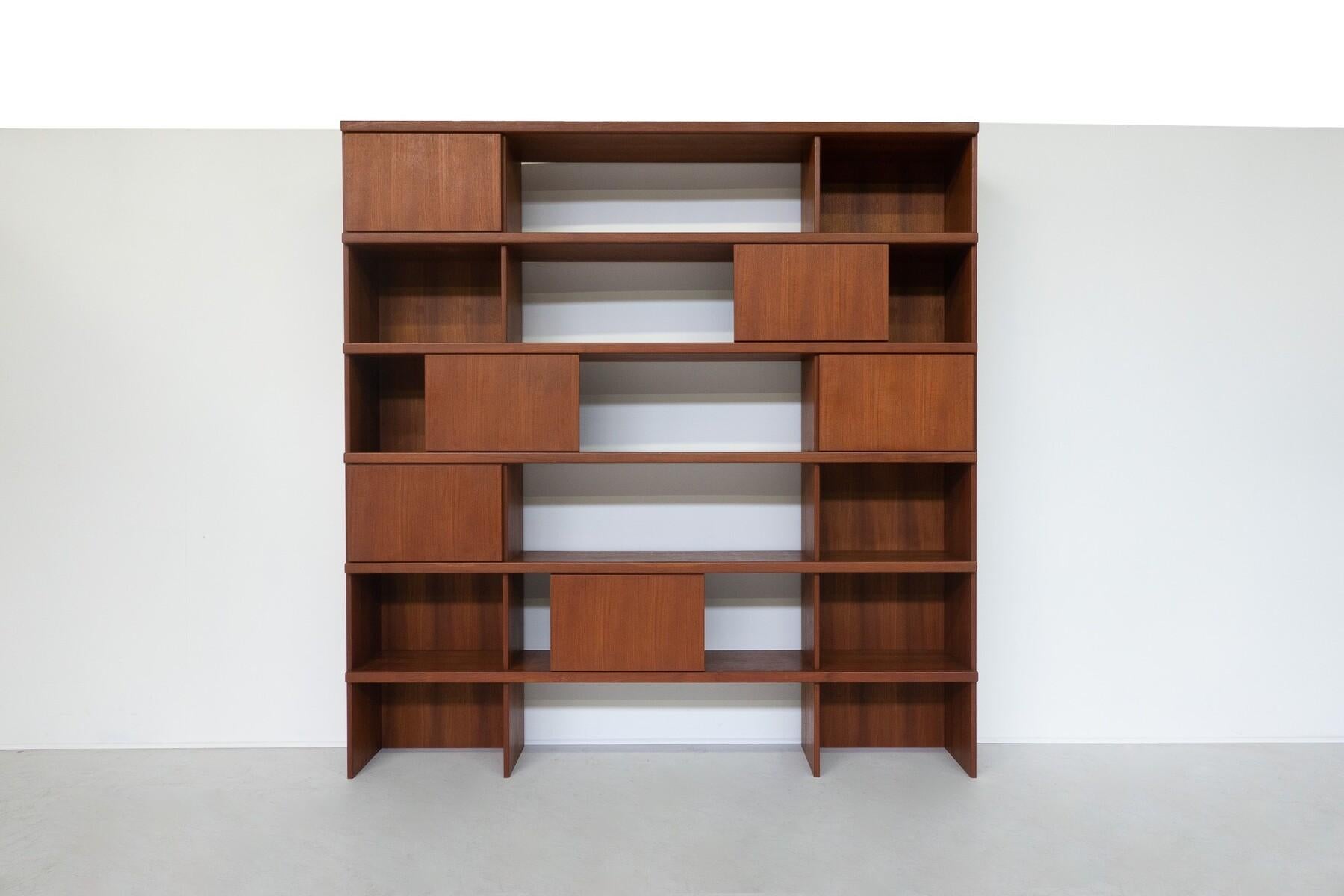 Mid-Century Modern Bookcase with Sliding Doors by Ilmari Tapiovaara ...