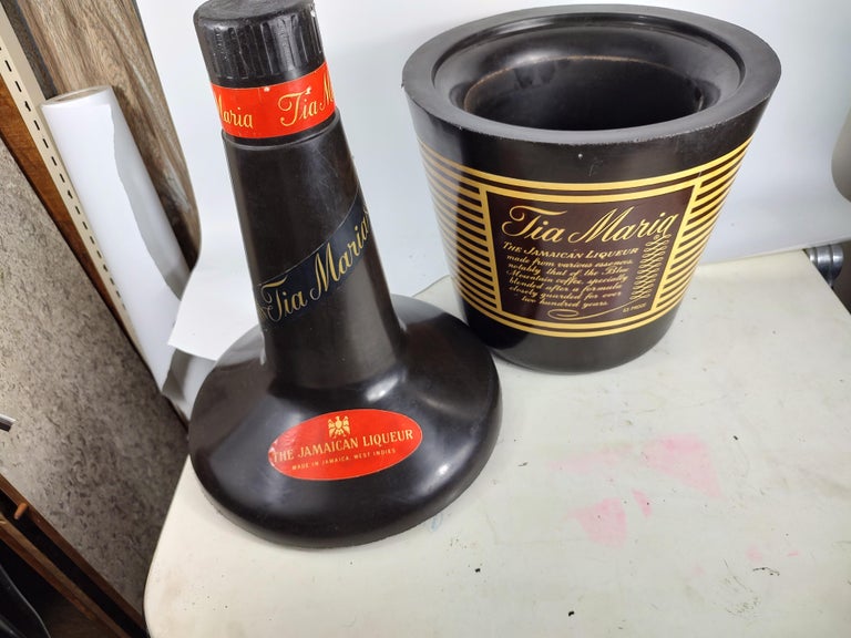 Mid-Century Modern Bottle Shaped Ice Bucket Tia Maria Advertising For ...
