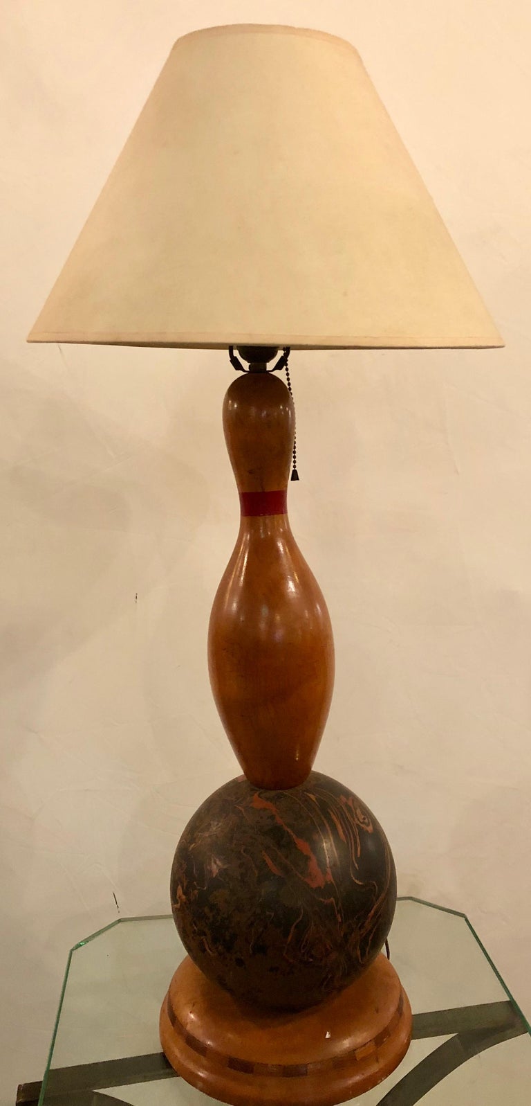 Mid-Century Modern Bowling Ball and Pin Mid-Century Modern Table Lamp ...