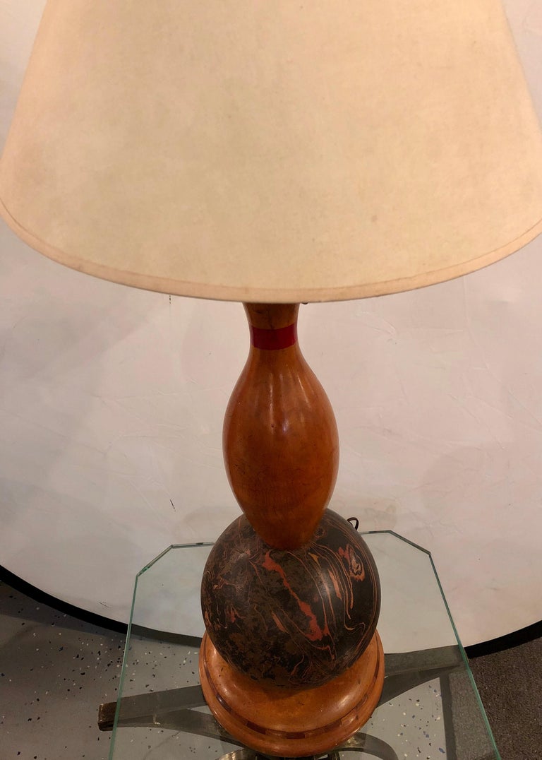 Mid-Century Modern Bowling Ball and Pin Mid-Century Modern Table Lamp ...