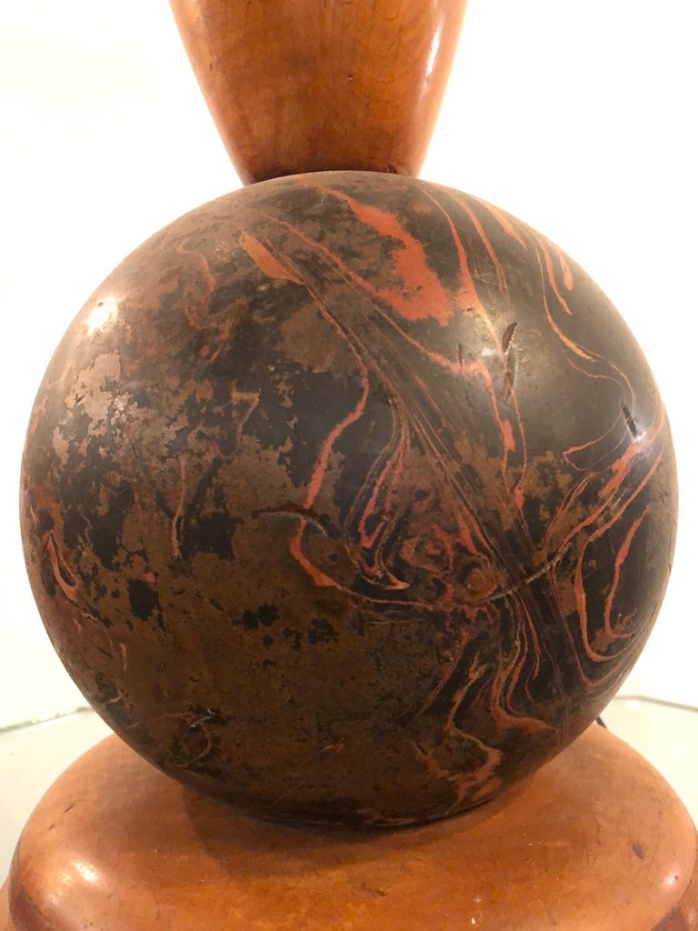 Mid-Century Modern Bowling Ball and Pin Mid-Century Modern Table Lamp ...