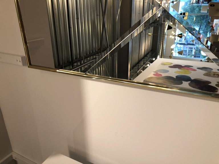Brass Frame with a Harlequin Pattern Beveled Glass Wall Mirror For Sale ...