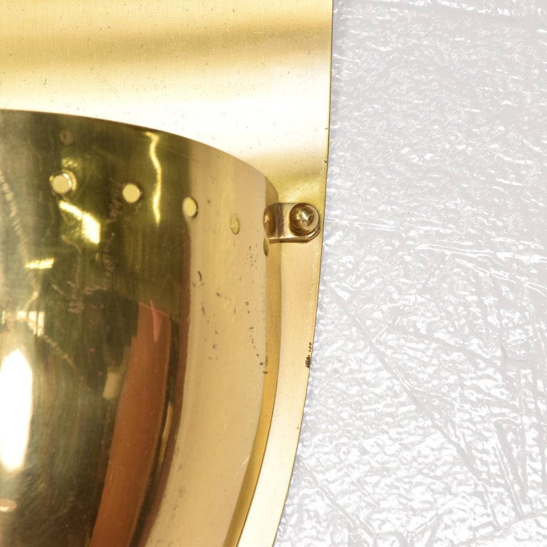 Mid-Century Modern Brass Shield Sconce after Gio Ponti For Sale at 1stDibs