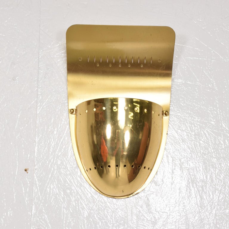 Mid-Century Modern Brass Shield Sconce after Gio Ponti For Sale at 1stDibs