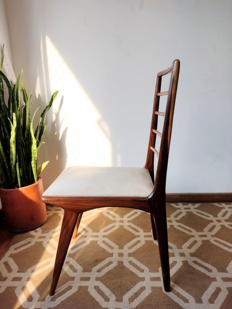 Mid-Century Modern Brazilian Chairs in Noble Wood, Set of 4 For Sale at ...
