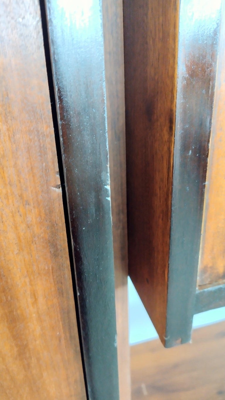 Mid-Century Modern Brazilian Multi Niche Bookcase in Solid Imbuia Wood ...