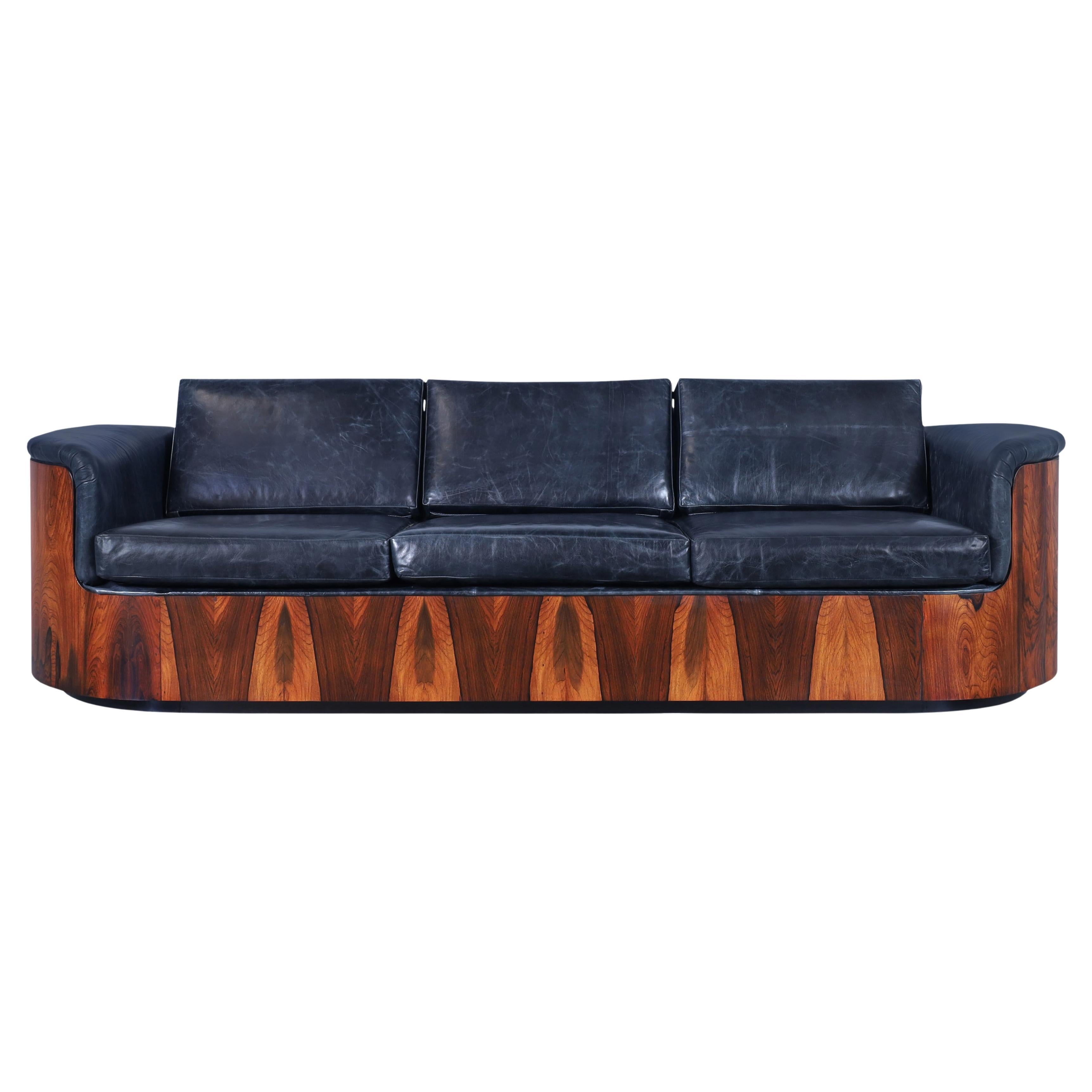 Mid-Century Modern Brazilian Rosewood Sofa by Selig at 1stDibs