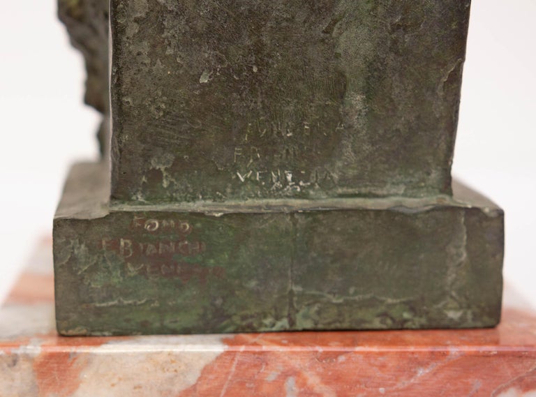 Mid-Century Modern Bronze Bust of Bacchus For Sale at 1stDibs