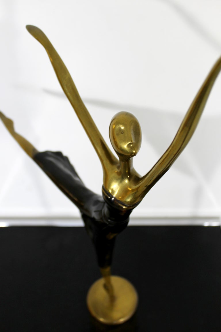 Mid-Century Modern Bronze Table Sculpture of Ballerina Dancer Woman ...
