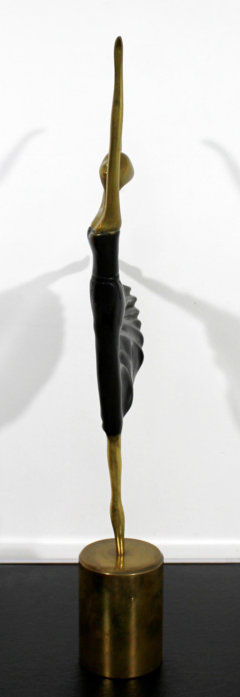 Mid-Century Modern Bronze Table Sculpture of Ballerina Dancer Woman ...