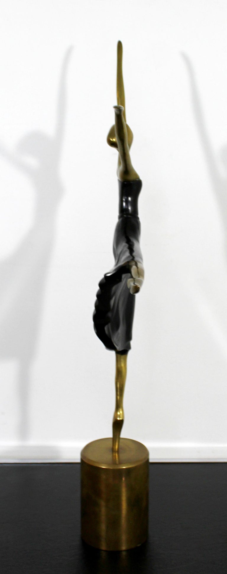 Mid-Century Modern Bronze Table Sculpture of Ballerina Dancer Woman ...