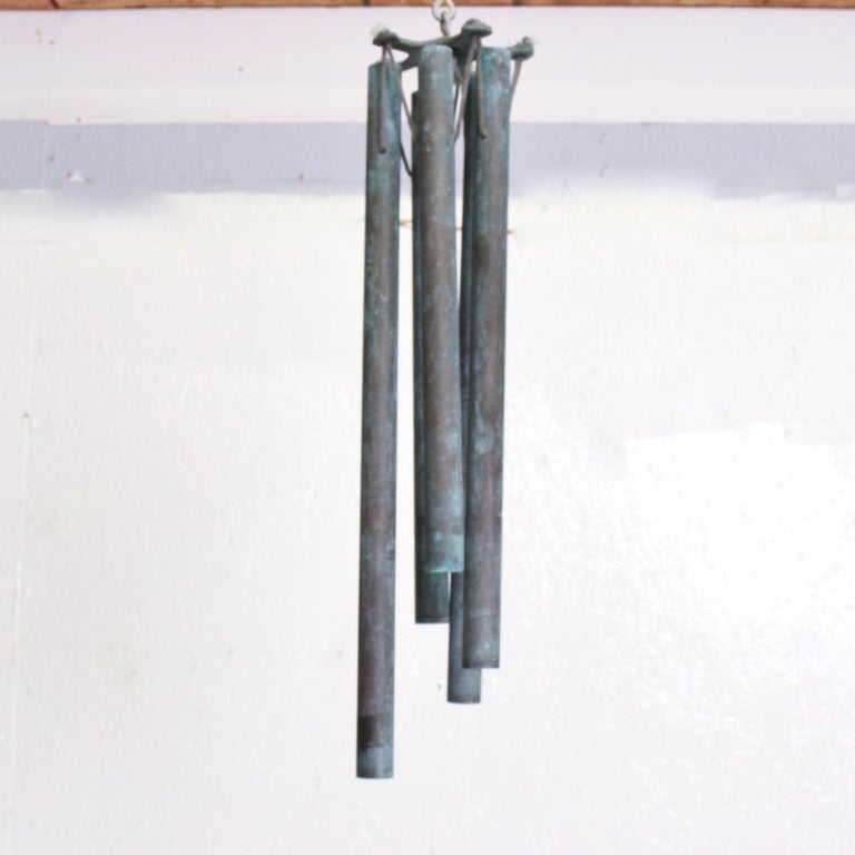 Mid Century Modern Bronze Wind Chime After Walter Lamb at 1stDibs