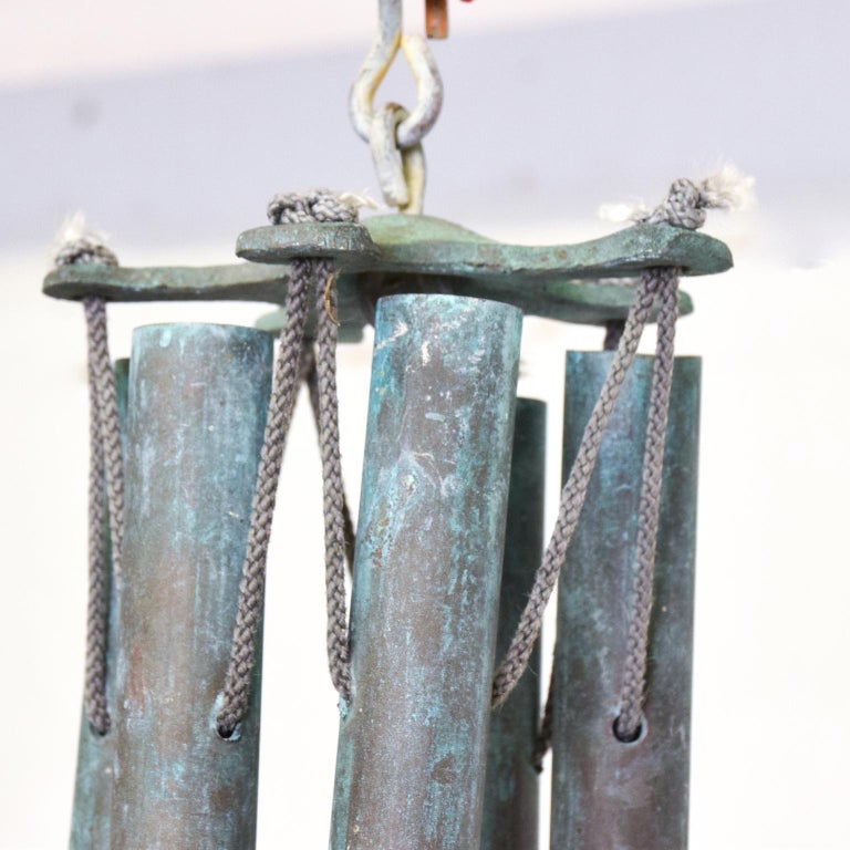 Mid Century Modern Bronze Wind Chime After Walter Lamb at 1stDibs