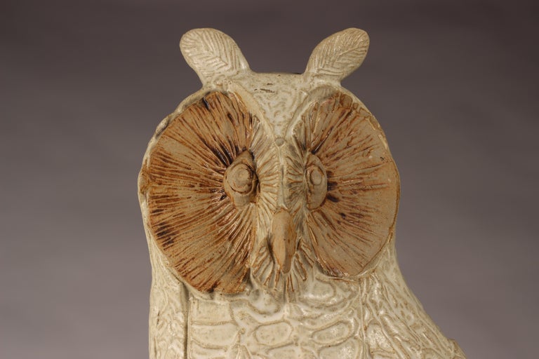 Mid-Century Modern Brutalist Animal Sculpture of a Ceramic Owl by ...