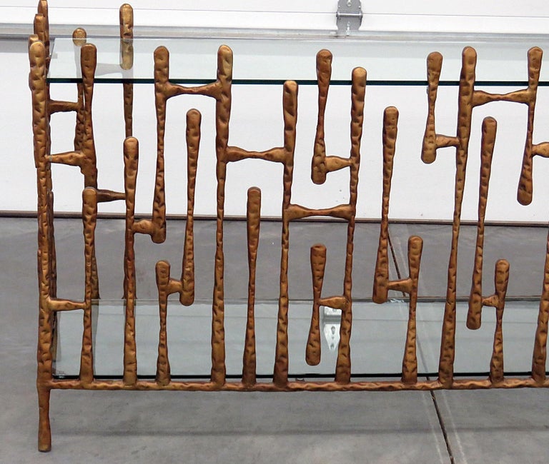 Mid-Century Modern Brutalist Console Table at 1stDibs