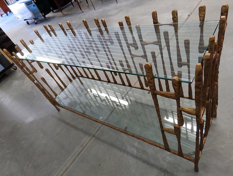 Mid-Century Modern Brutalist Console Table at 1stDibs