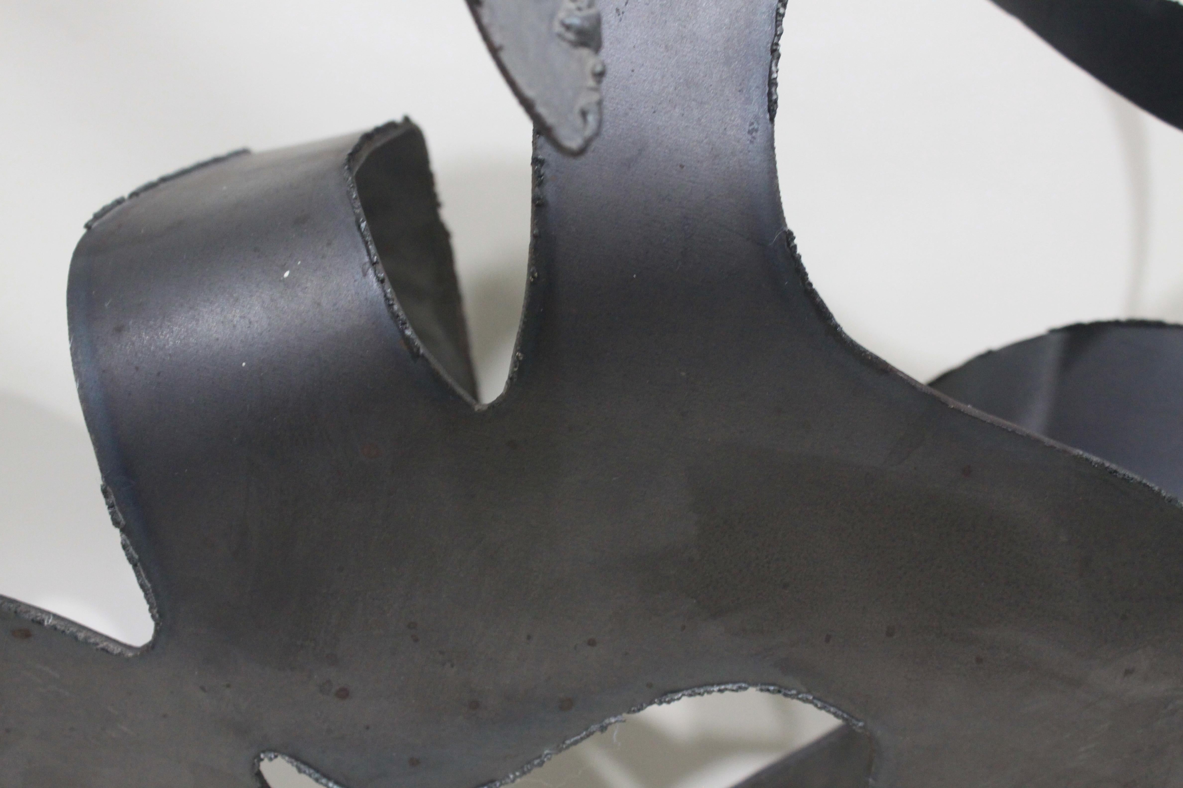 Mid-Century Modern Brutalist Metal Wall Sculpture at 1stDibs