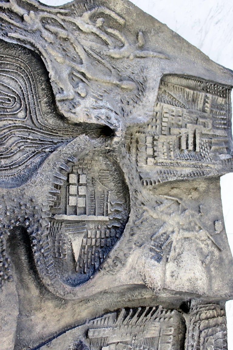 Mid-Century Modern Brutalist Relief Wall Sculpture Finesse Originals ...