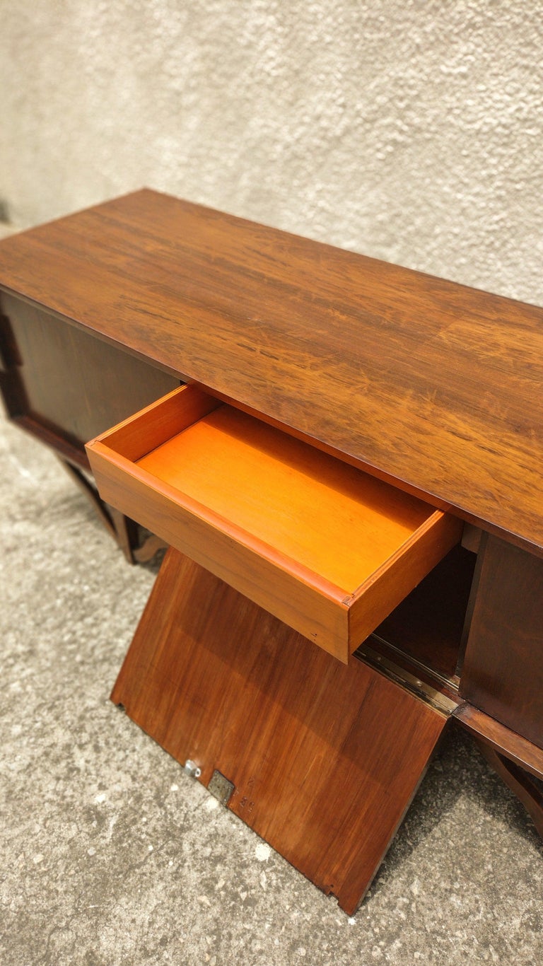 Mid-Century Modern Buffet in Brazilian Walnut at 1stDibs