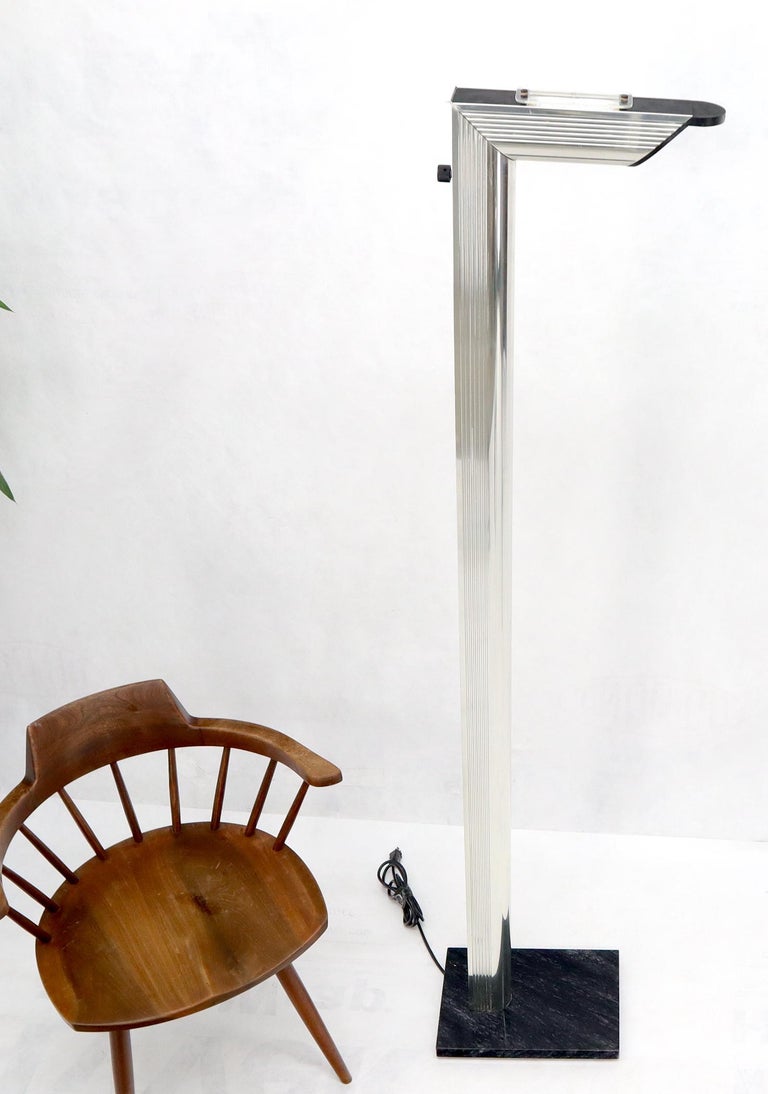 Mid-Century Modern Built in Dimer Architectural "L" Shape Floor Lamp ...