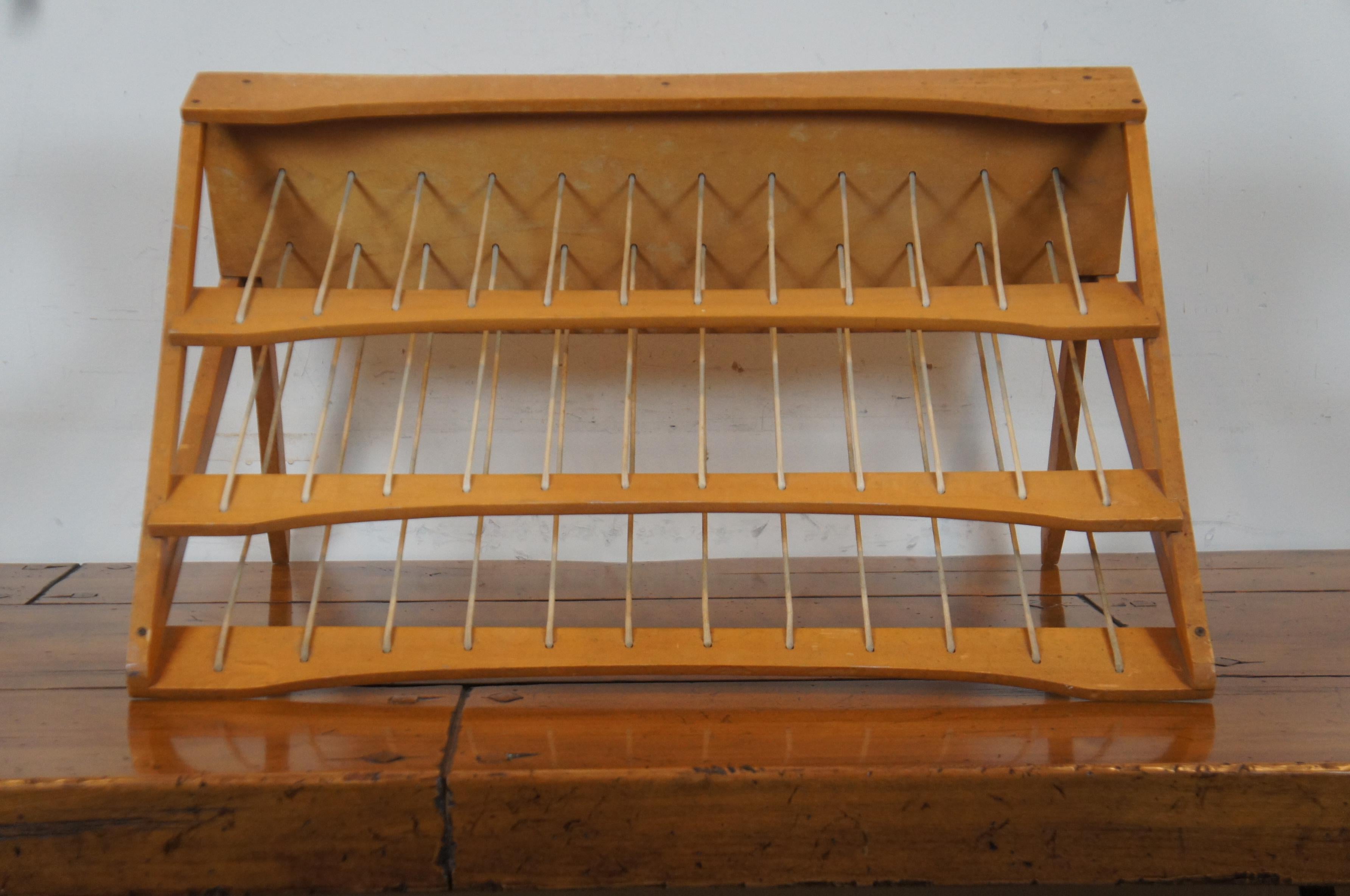 Mid-Century Modern Built Rite Maple and Rope Pipe Magazine Newspaper ...