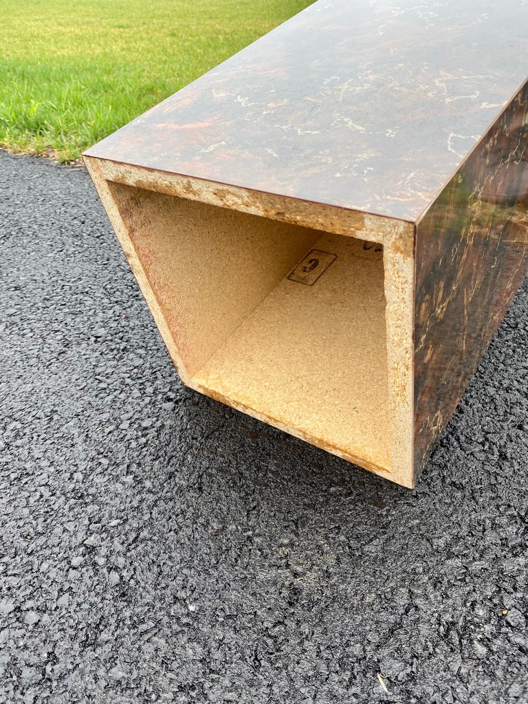 Mid-Century Modern Burl Wood Milo Baughman Style Column Pedestal ...