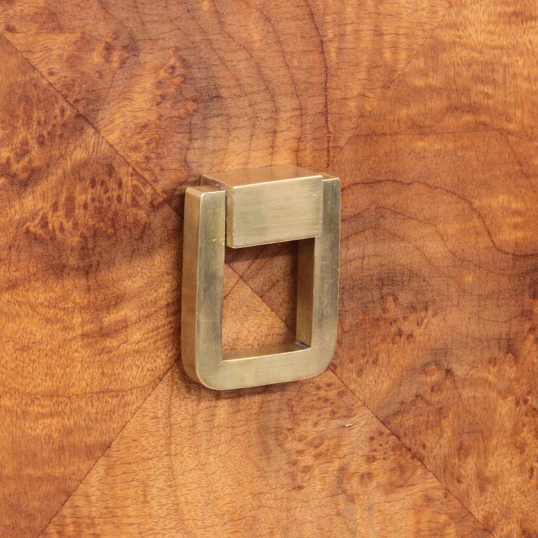 Mid-Century Modern Burled Bookcase Wall Unit Cabinet by Johan Tapp for ...