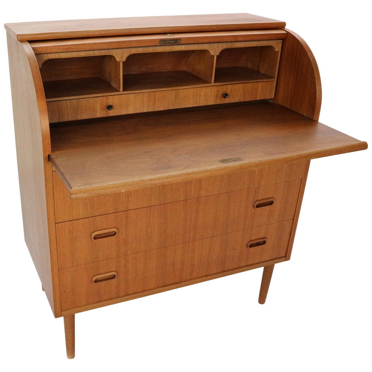 Mid-Century Modern by Egon Ostergaard Rolltop Secretary Desk, 1970 at ...