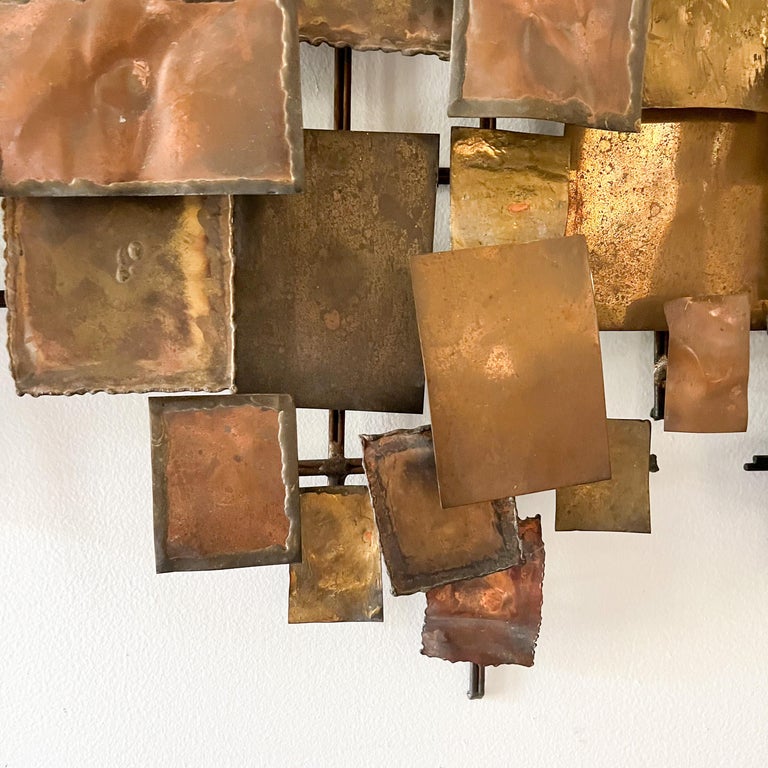 Mid-Century Modern C Jere Style Brass/Copper Metal Wall Art For Sale at ...