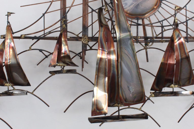 Mid-Century Modern C. Jere Style Wall Sculpture at 1stDibs