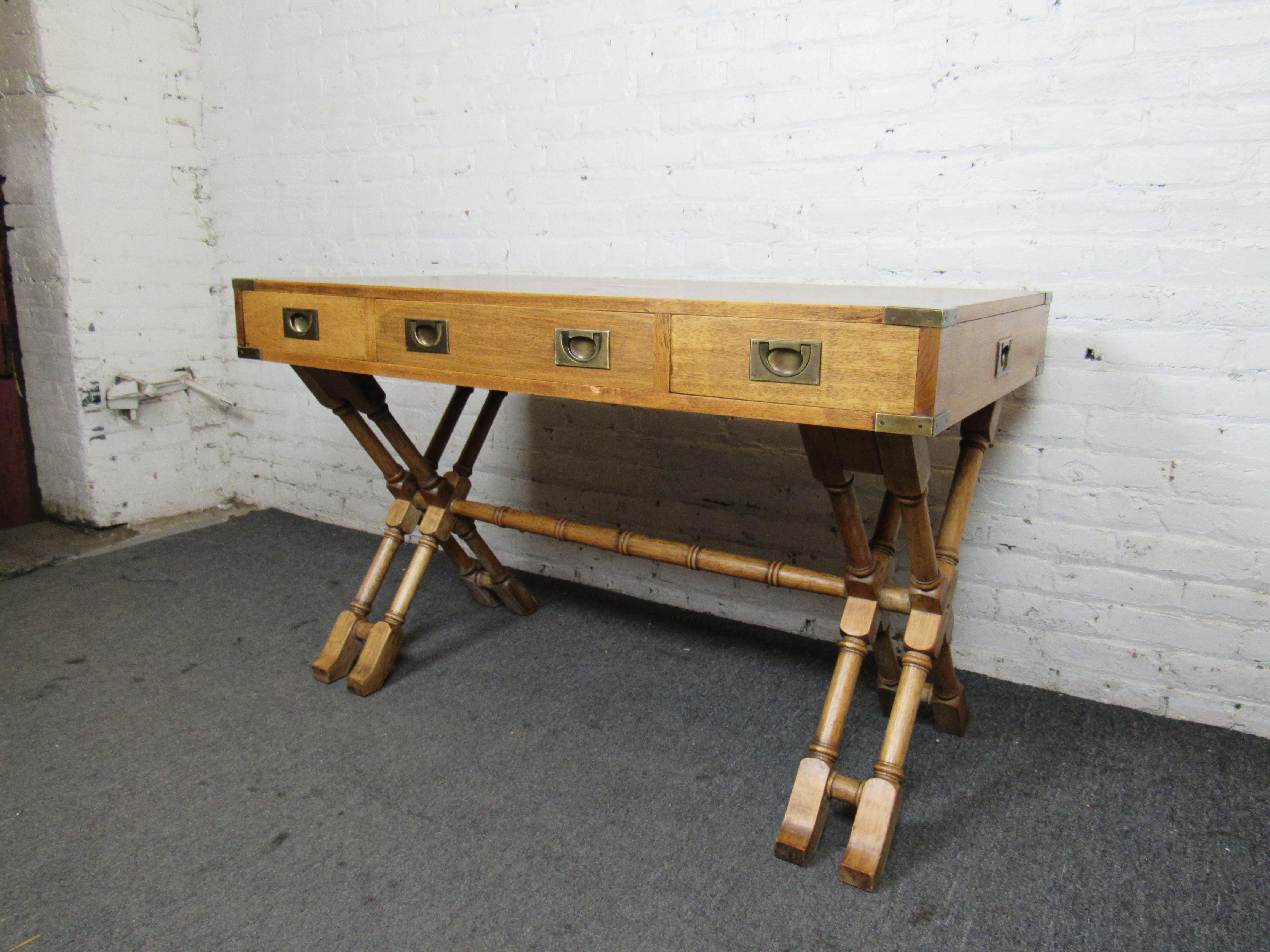 Mid-Century Modern Campaign Desk at 1stDibs