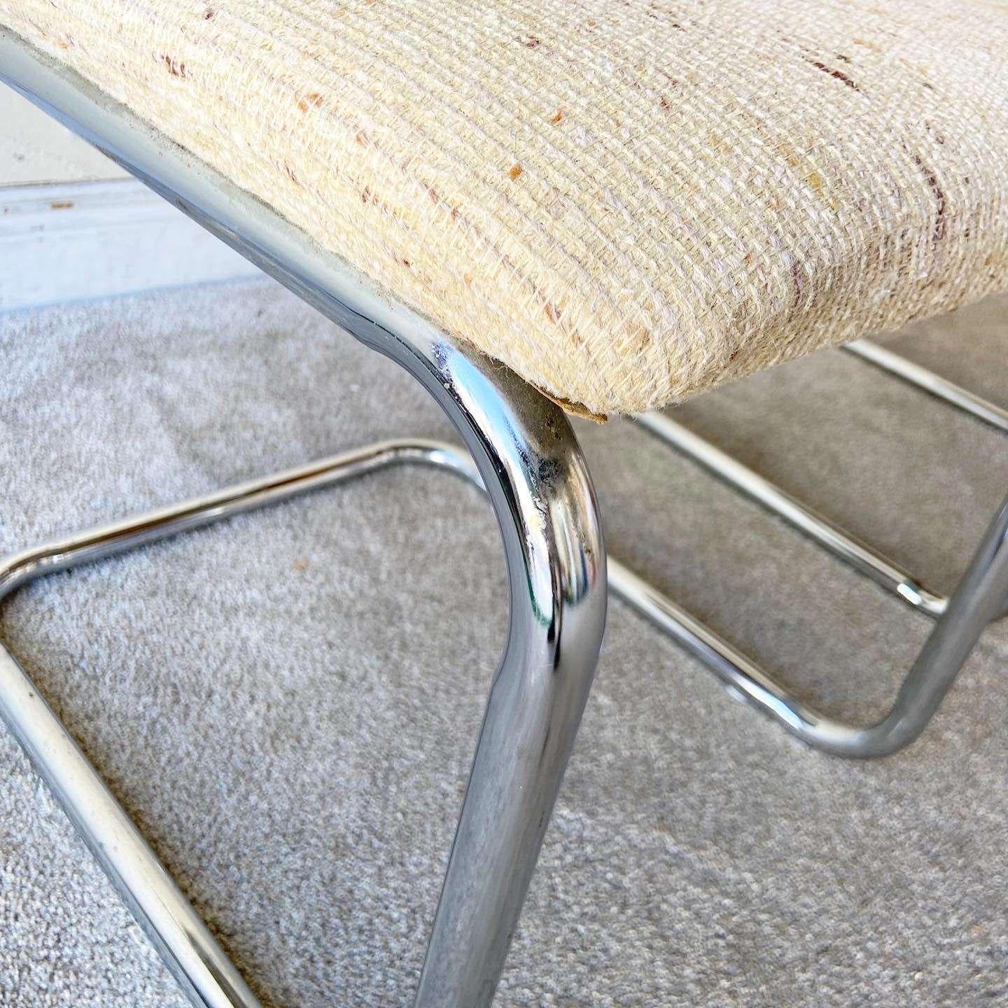 Mid Century Modern Cane Back Cantilever Dining Chairs For Sale at 1stDibs
