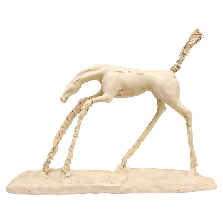 Mid-Century Modern Carl Dahl Signed Early Plaster Horse Table Sculpture ...