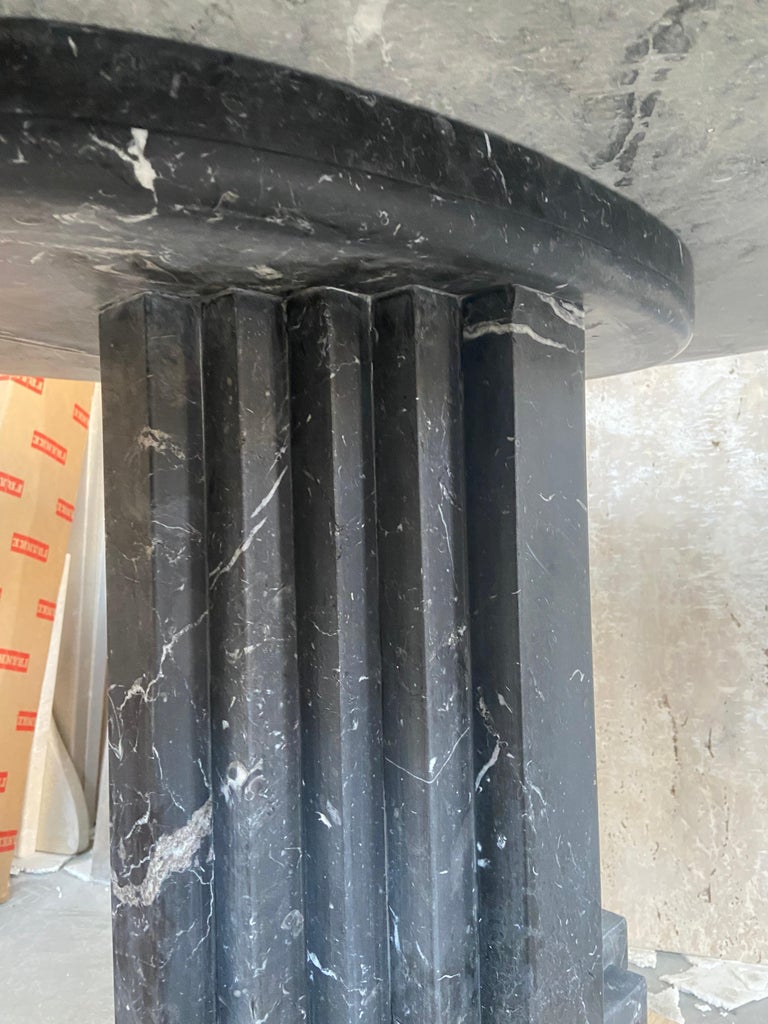 Mid-Century Modern Carlo Scarpa Italian "Argo" Marquina Marble Table ...