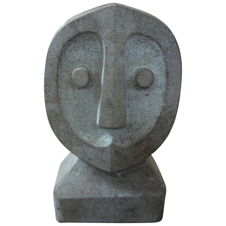 Mid-Century Modern Carved Stone Sculpture at 1stDibs