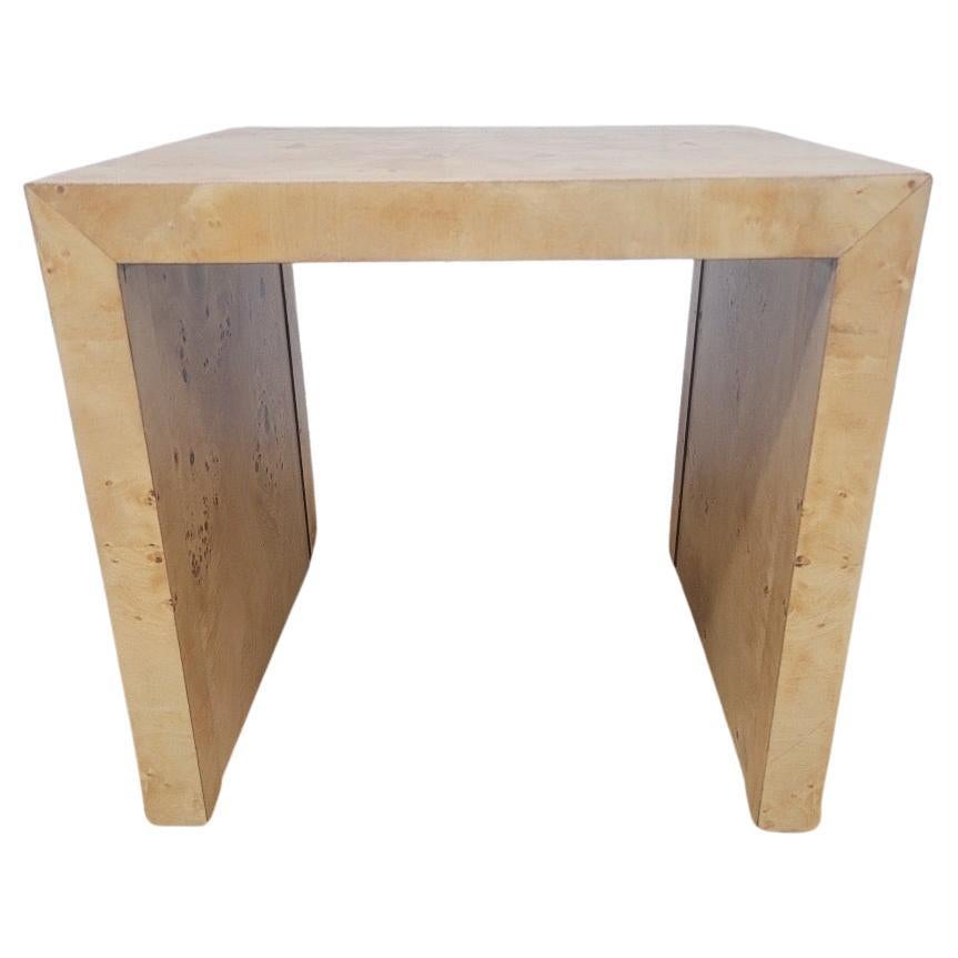 Modern Burl Cubist End Table For Sale at 1stDibs