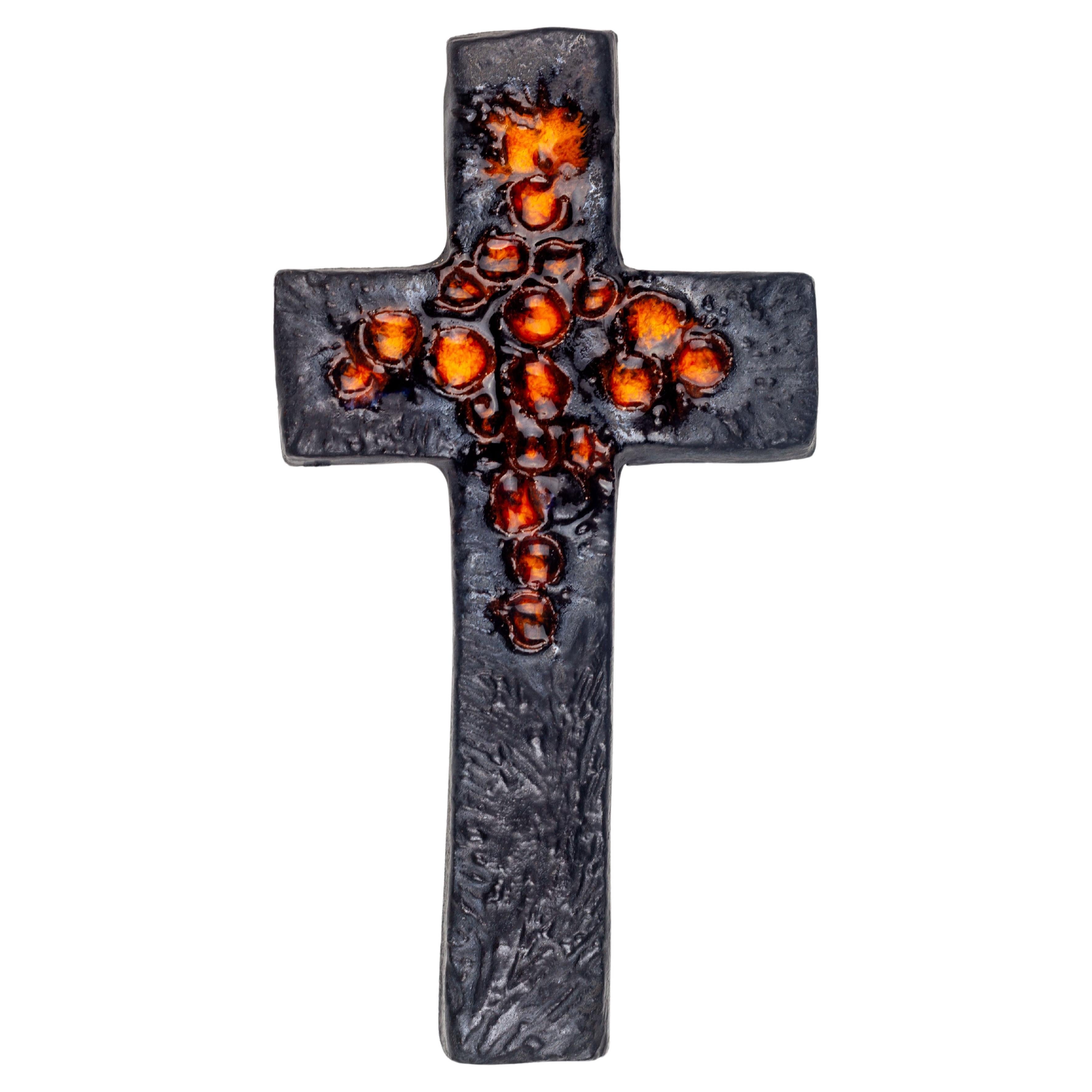 Mid-Century Modern Ceramic Cross For Sale at 1stDibs