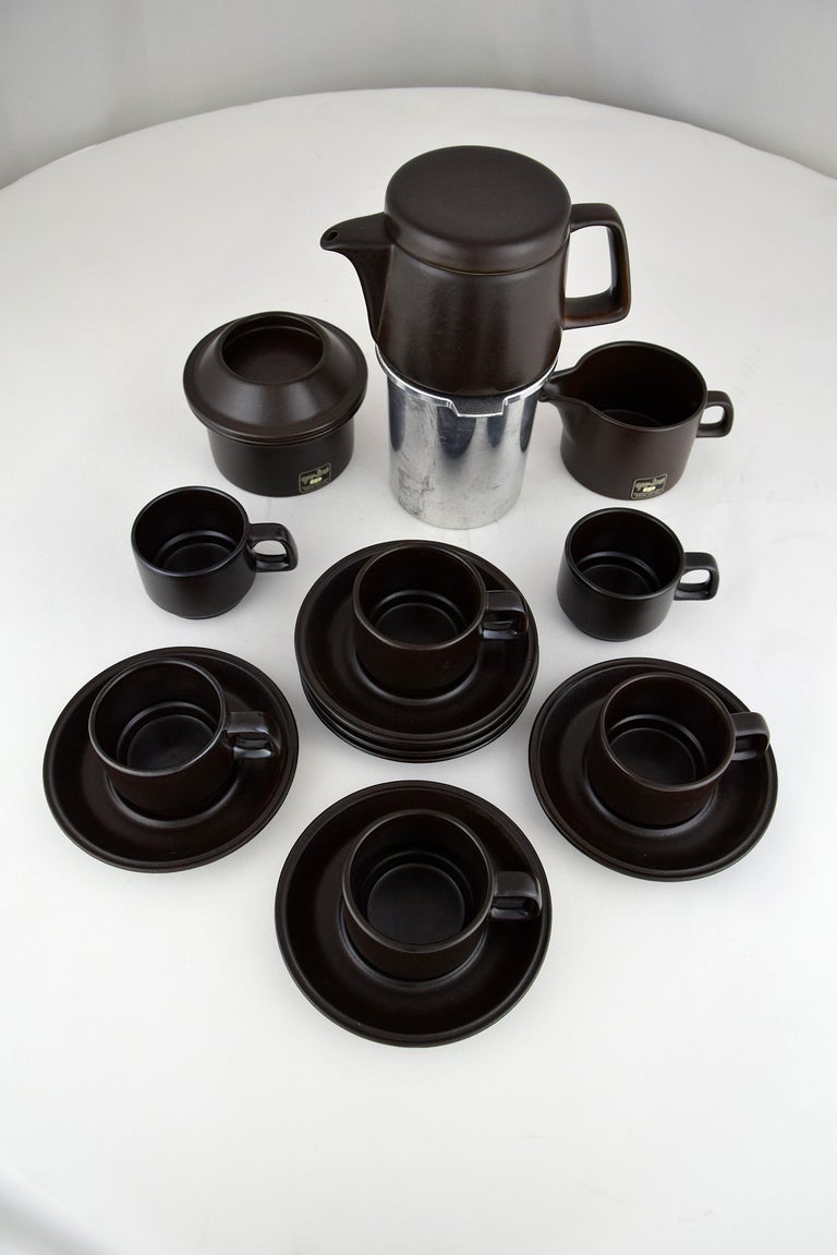 Mid-Century Modern Ceramic Espresso Set by Franco Pozzi For Sale at 1stDibs