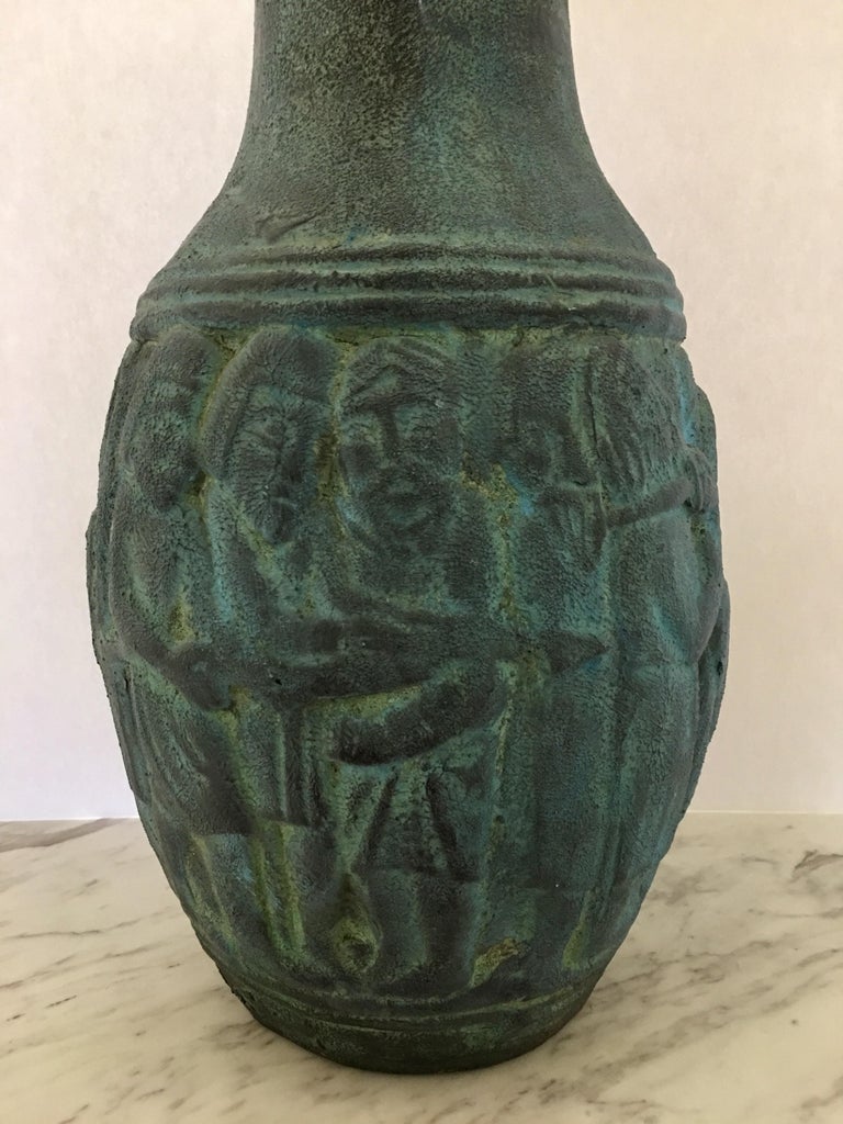 Mid-Century Modern Ceramic Figure Pottery Vase, Spain at 1stDibs