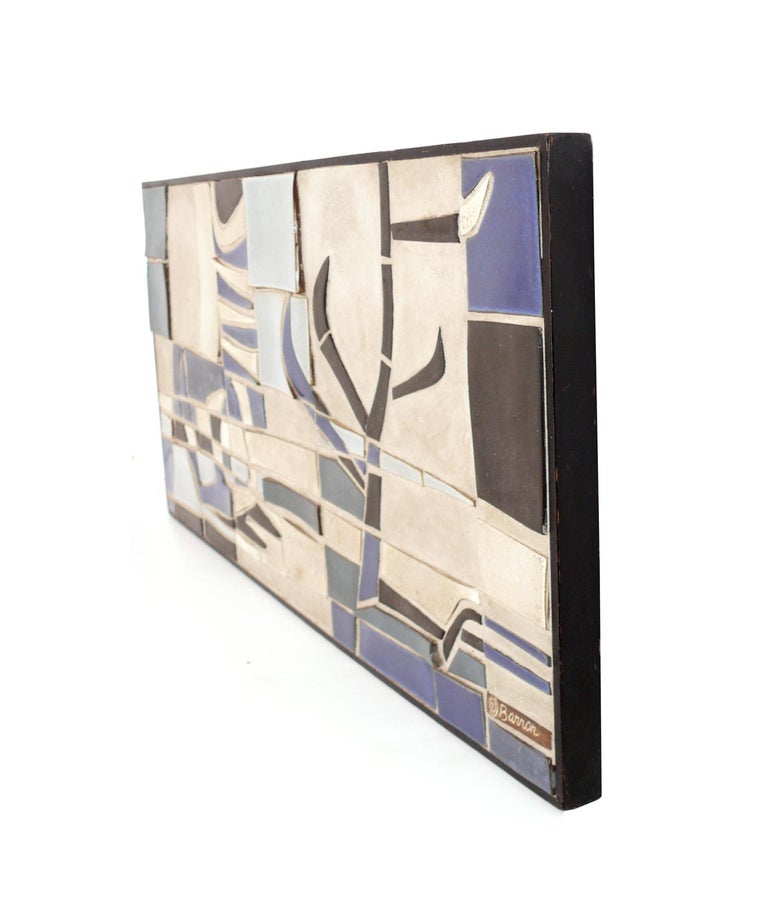 Mid-Century Modern Ceramic Plaque by Harris and Ros Barron Boston ...