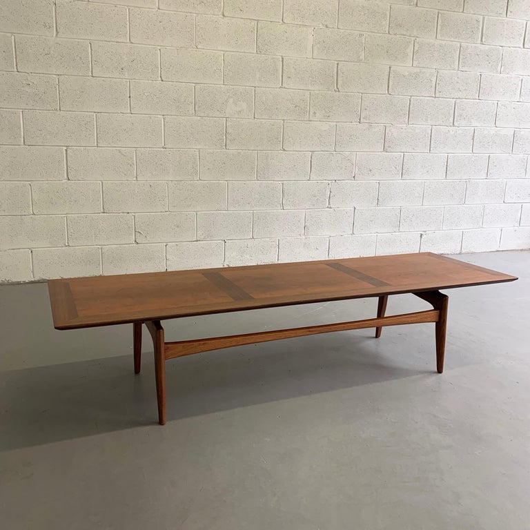 Mid-Century Modern Cherry and Walnut Floating Coffee Table by John ...
