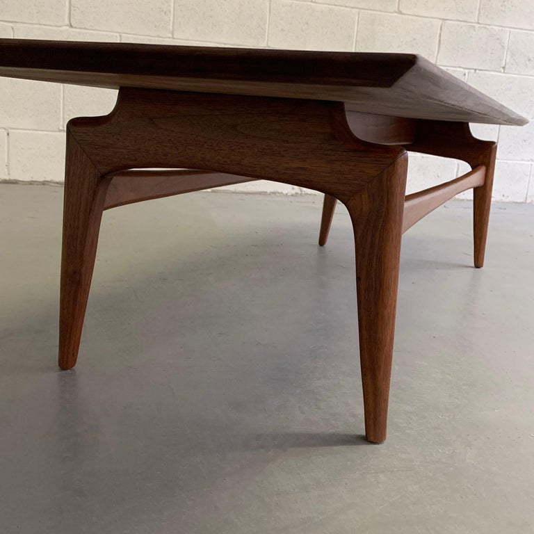 Mid-Century Modern Cherry and Walnut Floating Coffee Table by John ...