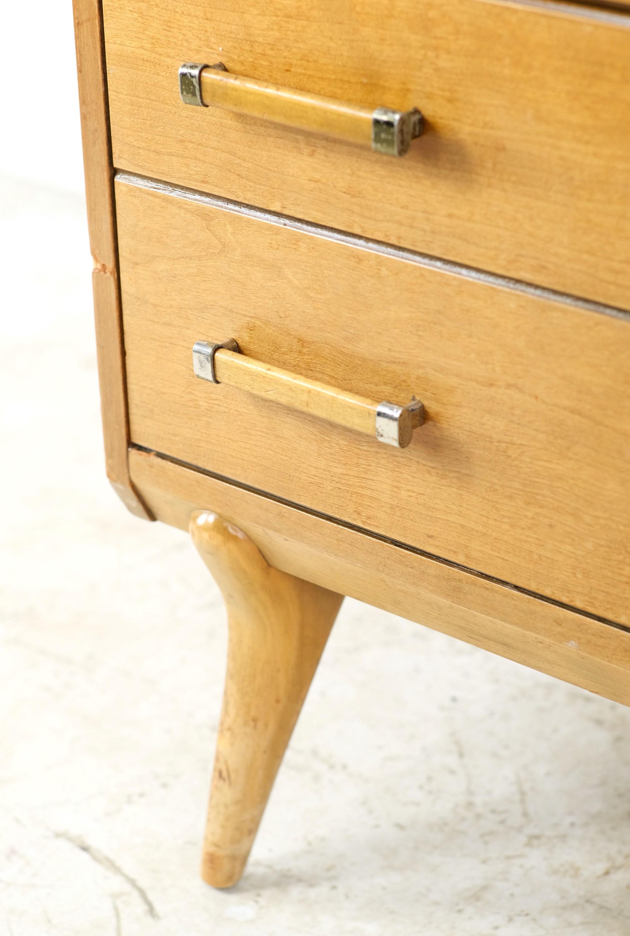Mid-Century Modern Cherry Dresser by Renzo Rutili For Sale at 1stDibs