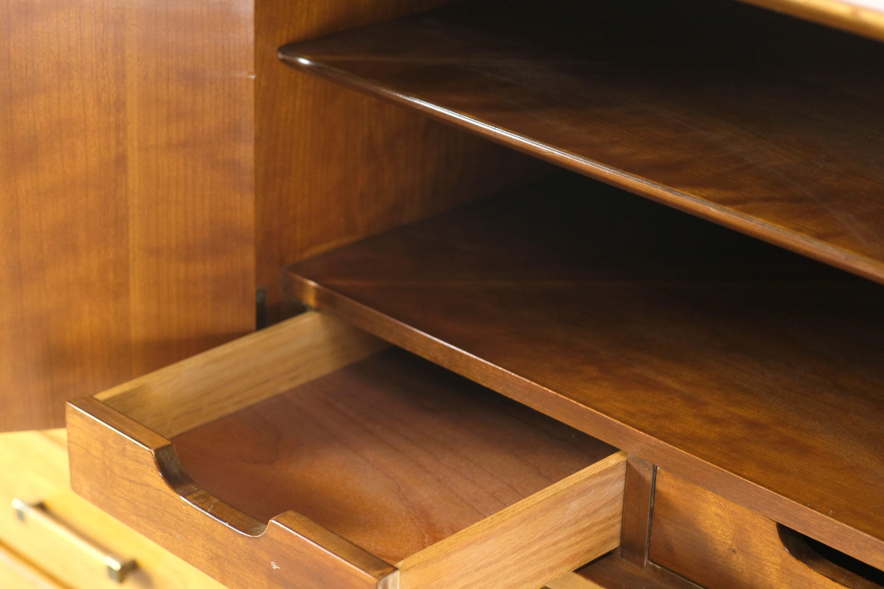 Mid-Century Modern Cherry Dresser Renzo Rutili Designer For Sale at 1stDibs