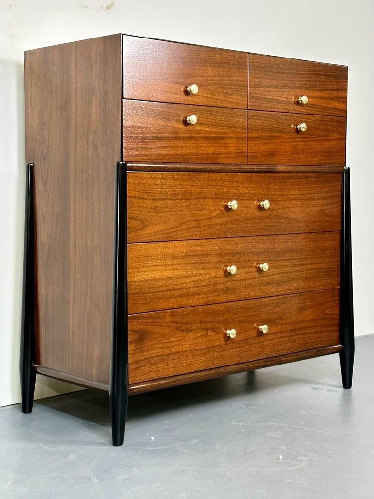 Mid Century Modern Chest, West Michigan Furniture Co. Ebony, Walnut ...