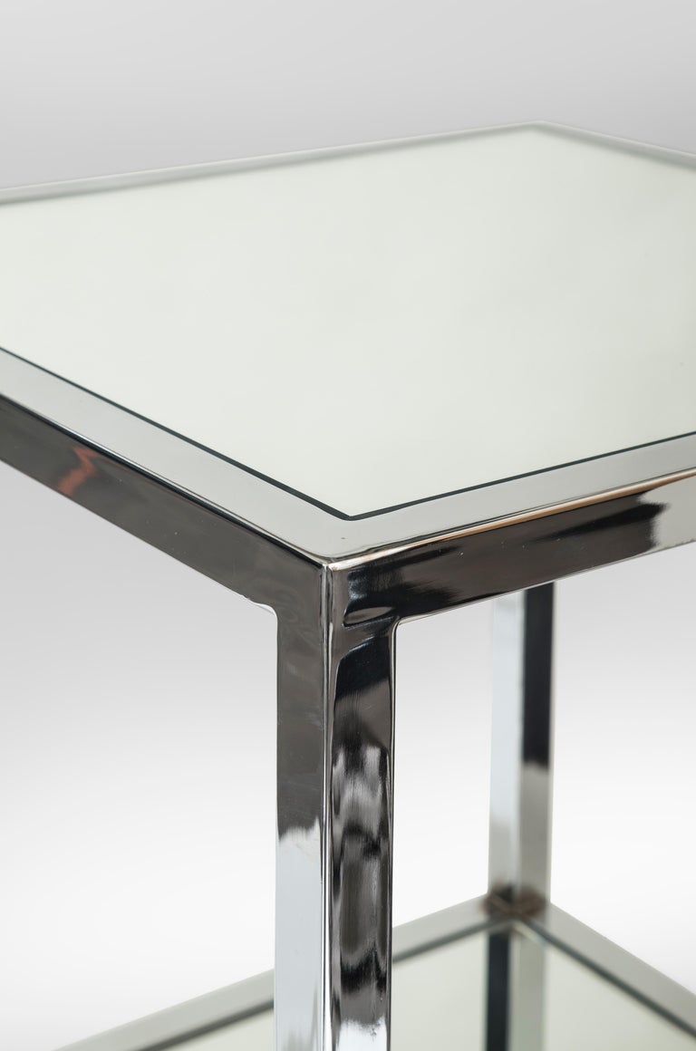 Mid-Century Modern Chrome and Mirror Glass 4 Shelf Etagere For Sale at ...