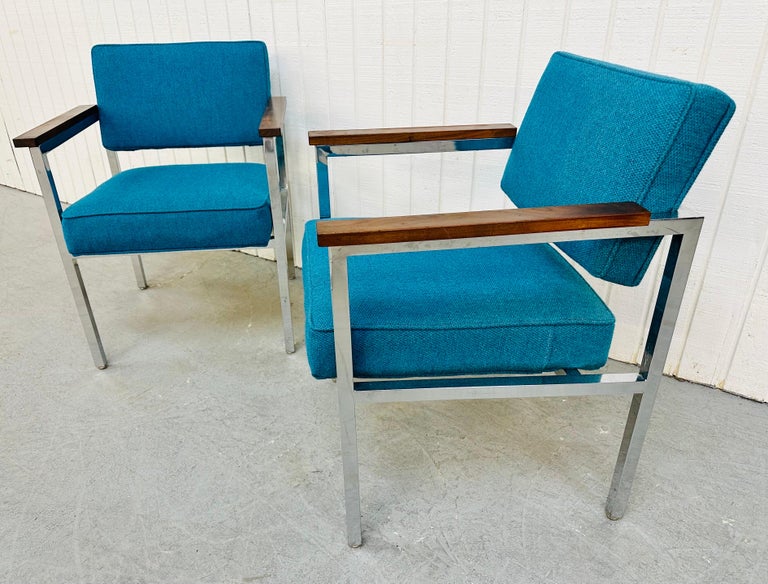 Mid-Century Modern Chrome Arm Chairs For Sale at 1stDibs