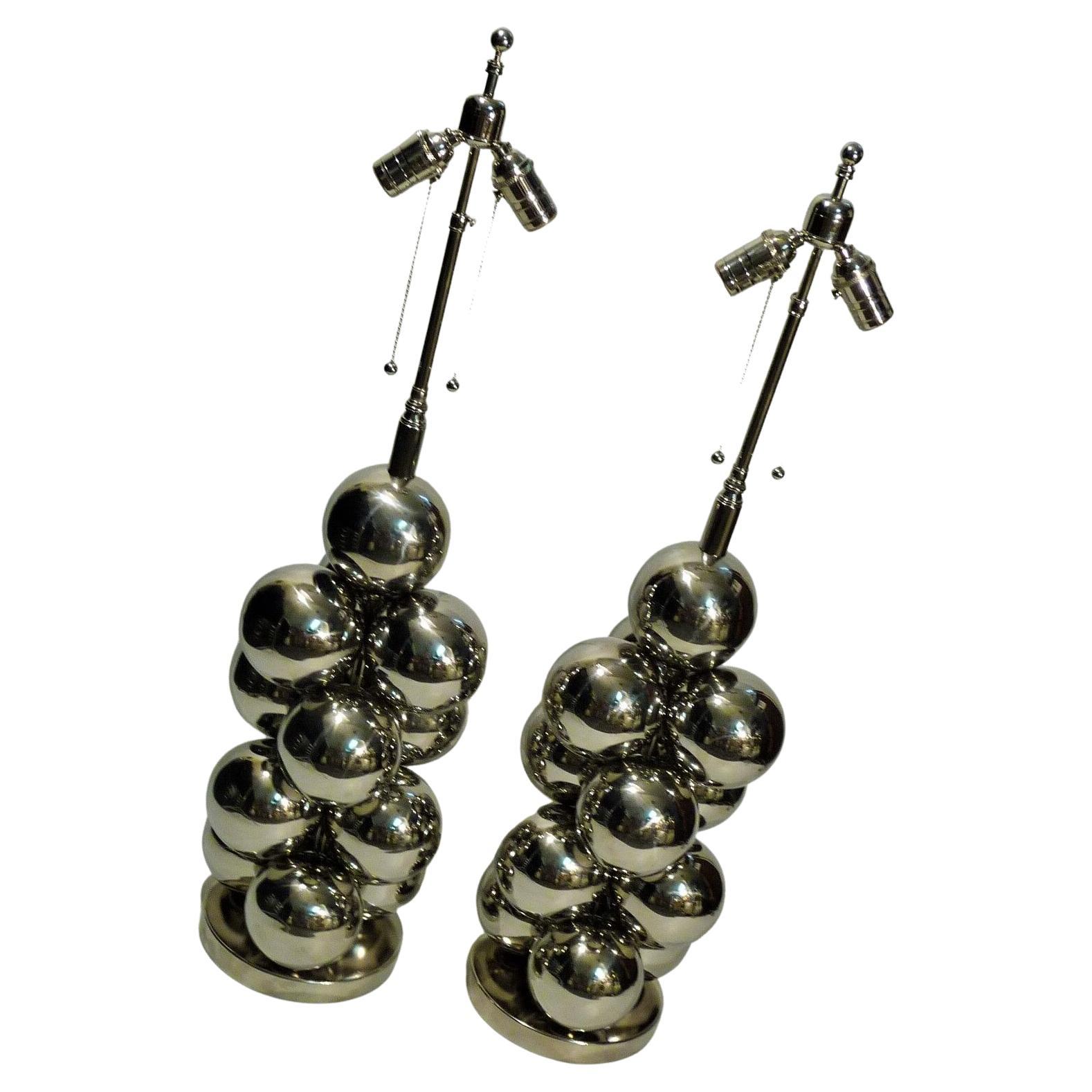 Atomic Double Cone and Ball Table Lamp For Sale at 1stDibs